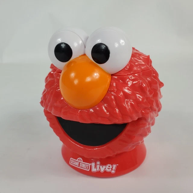 ELMO SESAME STREET Live! Flip Up Lid Top Heavy Duty 5" Plastic Souvenir ...