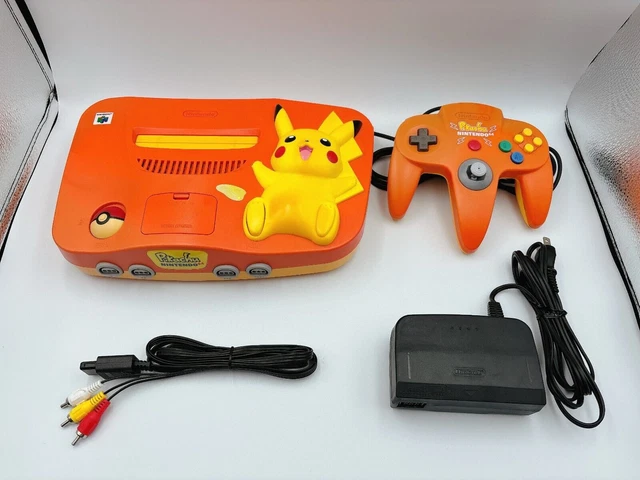 CONSOLE NINTENDO 64 Pokemon Pikachu Orange x Jaune Édition Limitée ...