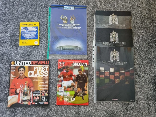 EXETER CITY FC football programmes including cup finals DISCOUNTS ...