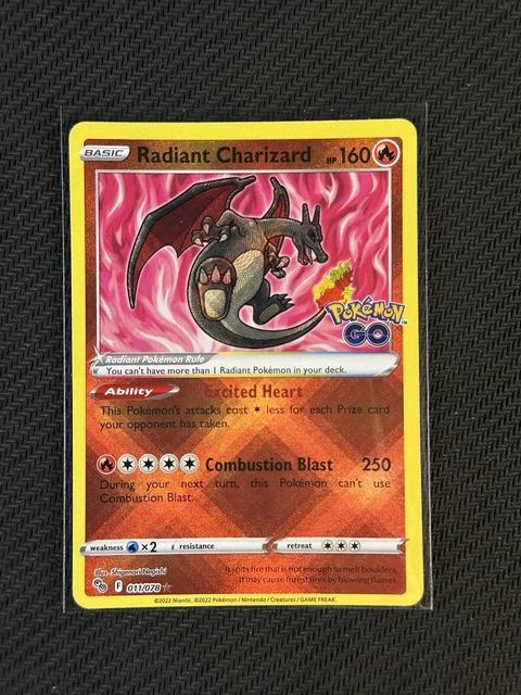 POKEMON CARD RADIANT Charizard Pokemon Go SWSH Ultra Rare 011/078 EUR 3 ...