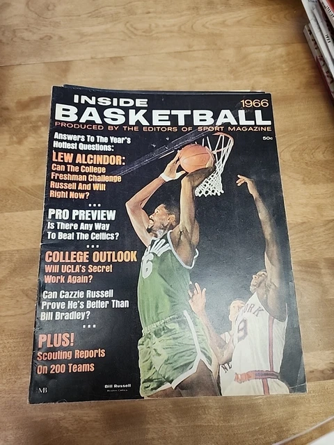 1966 INSIDE BASKETBALL by editors of Sport Magazine Bill Russell Cover ...