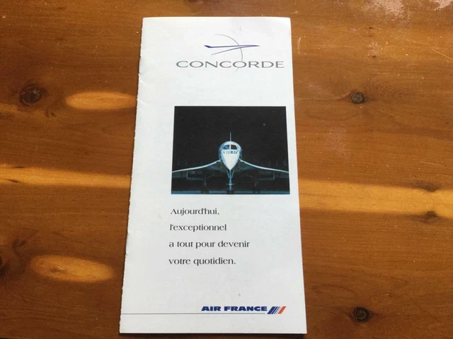 AIR FRANCE CONCORDE Sales Brochure 1990’S Rare EUR 34,97 - PicClick FR