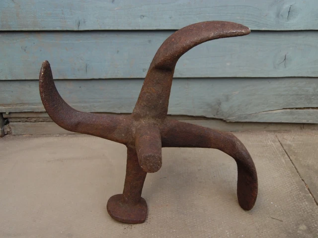 ANTIQUE VINTAGE CAST Iron 4- Arm Cobblers/Shoemakers Anvil Shoe Last ...