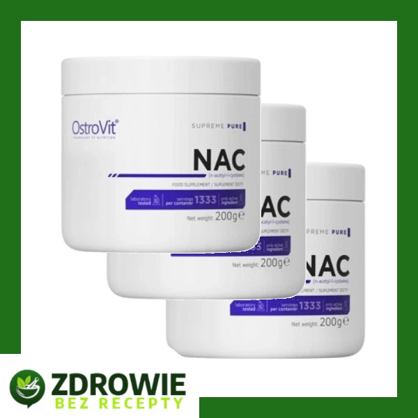 OSTROVIT NAC SUPREME Pure 200/400/600g Powder Improved Liver Function ...