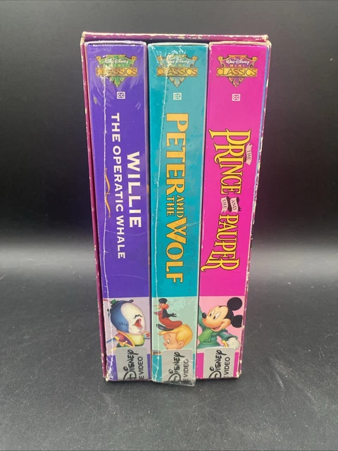 DISNEY MINI CLASSICS VHS Box Set Peter & Wolf Prince & Pauper Willie ...