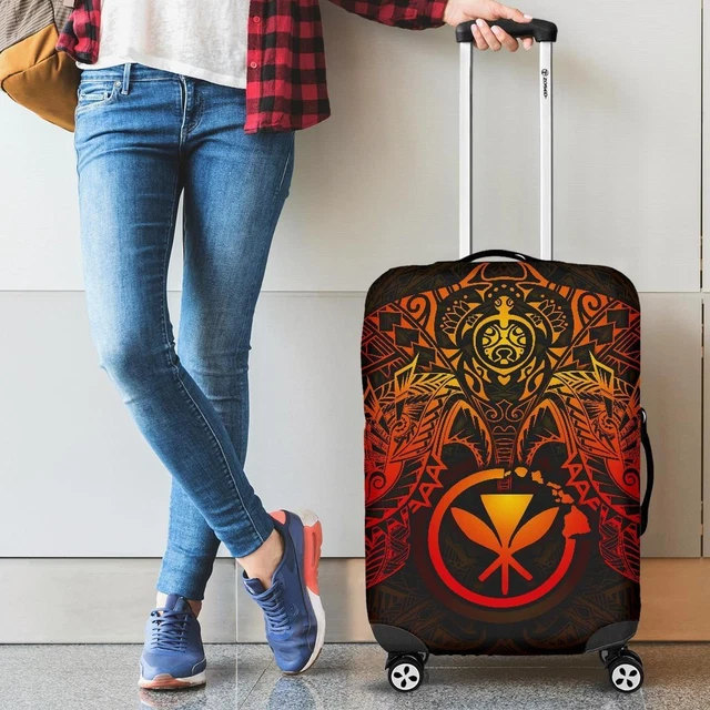 POLYNESIAN HAWAII LUGGAGE Covers - Red Turtle Manta Ray $27.35 ...