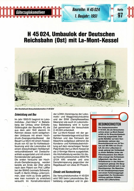 BAUREIHE: H 45 024 - Umbaulokomotive Deutsche Reichsbahn (Ost ...