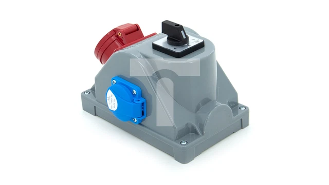 BAUSCHALTANLAGE TYP COMBOPOL 16A/5 + GS 230V + L-0-P Trenner, Wand ...