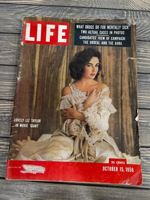 VINTAGE LIFE MAGAZINE October 15 1956 Liz Taylor Cover £22.17 - PicClick UK
