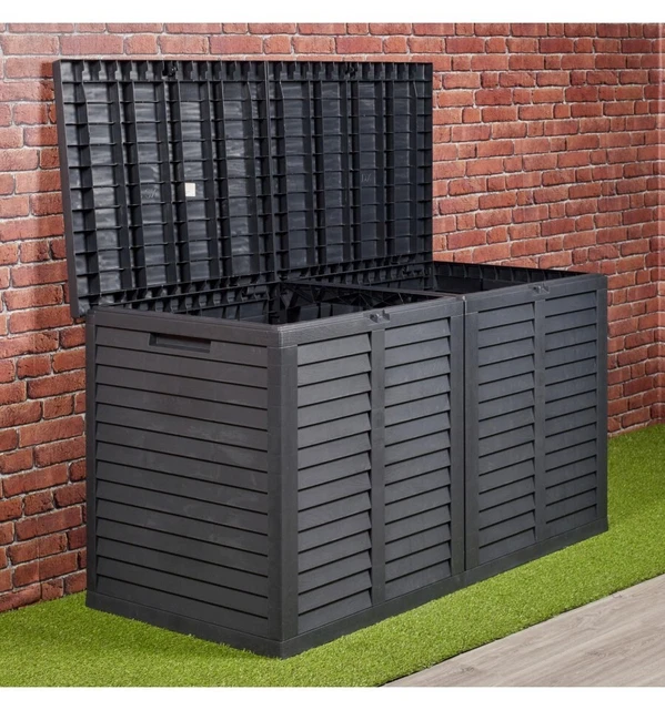 LARGE 750L GARDEN Storage Outdoor Plastic Utility Box Chest Unit Shed ...