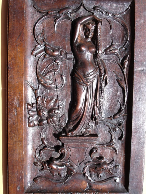 PANNEAU BAS RELIEF EN NOYER SCULPTE EVE XVIIIème A VOIR EUR 390,00 ...