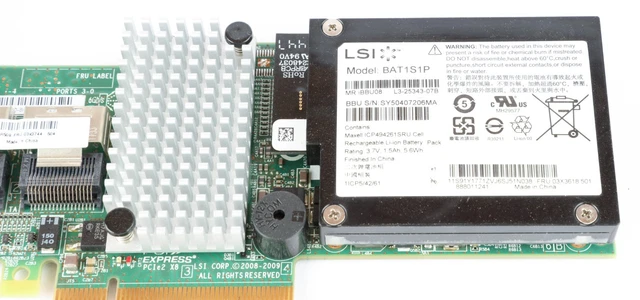 LSI LOGIC MegaRaid 6GB/s SAS PCIe Raid Controller 9260-8i, L3-25121-84F ...