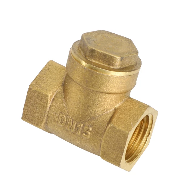1/2& BRASS SWING Check Valve NPT Threaded Plumbing Fitting CY £10.79 ...