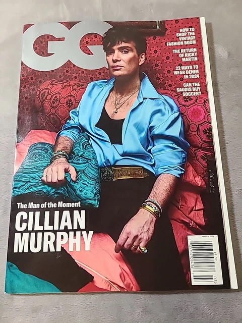 GQ MAGAZINE MARCH 2024 Cillian Murphy Ricky Martin Kylian Mbappé Denim ...