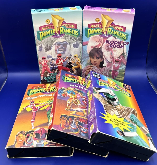 LOT OF 5 Mighty Morphin Power Rangers VHS Bloom Wannabe Dumpster ...