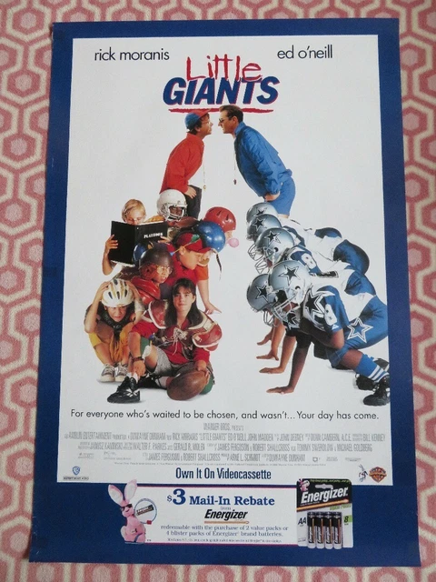 LITTLE GIANTS VHS Video One Sheet Poster Rolled Rick Moranis Ed' O'neill 1994 £13.29 - PicClick UK