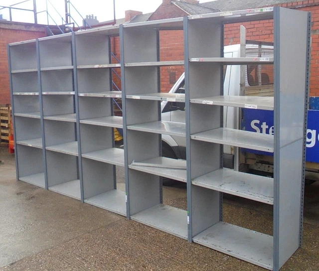 5 BAYS DEXION Impex Clip Shelving c/w 6 Shelves per Bay ...