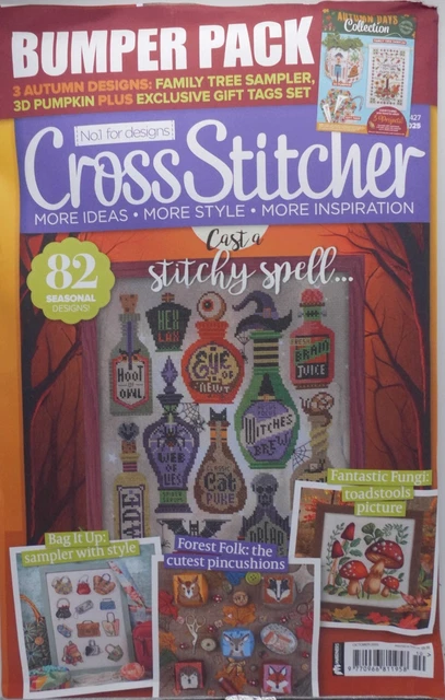 CROSS STITCHER MAGAZINE Oct 2025 Cast a Stitchy Spell: 82 Seasonal ...