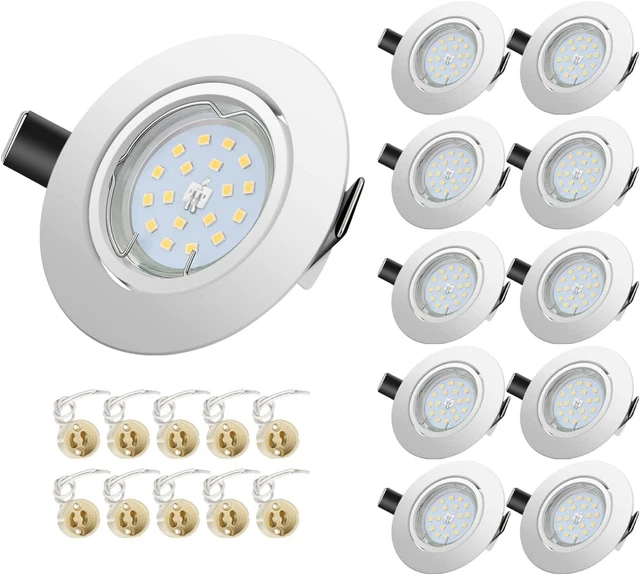 FARETTI LED DA Incasso per Cartongesso, 5W Equivalenti a 50W, 230V Luce Naturale EUR 77,37 ...
