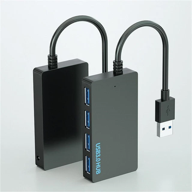 HIGH SPEED 4 Port USB 3.0 Multi Hub Splitter Expansion Desktop Laptop ...