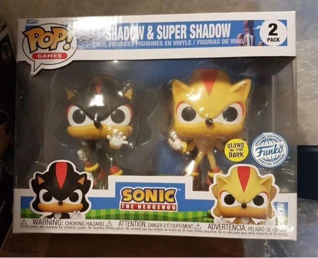 GAMES SONIC THE Hedgehog Shadow & Super Shadow GITD Exclusive 2pk Funko ...