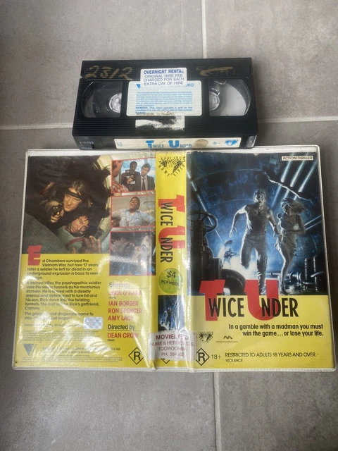 RARE/ TWICE UNDER Vhs/ Original Applause R-rated Action/Thriller Video ...