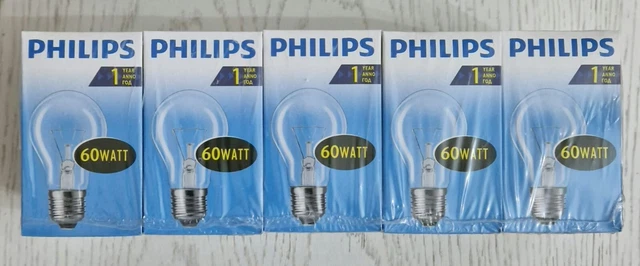 10 X PHILIPS E27 60W klar Classic A55 Glühlampe Glühbirne dimmbar Kein LED 710lm EUR 26,90 ...