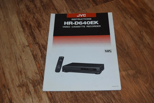 JVC HR-D460EK VIDEO Cassette Tape Recorder Instruction User Guide ...