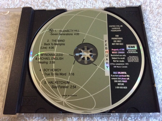 CDPRO #5 FEB 1995 - EMI Music Canada Promo CD 5 songs The Band Wynonna ...