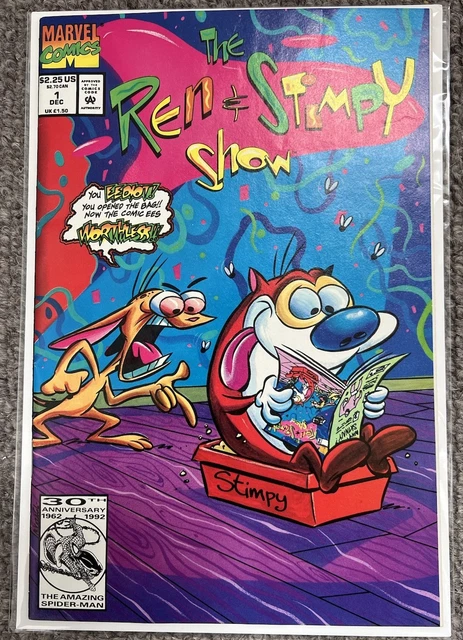 THE REN AND Stimpy Show #1 + Scratch and Sniff Ren card Marvel Comics ...