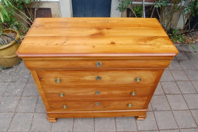 COMMODE D ÉPOQUE louis philippe en merisier du 19e siécle EUR 1.000,00 ...