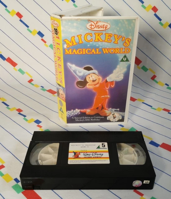 MICKEY'S MAGICAL WORLD 1988 DISNEY VHS VIDEO TAPE Cert U Mickey Mouse ...