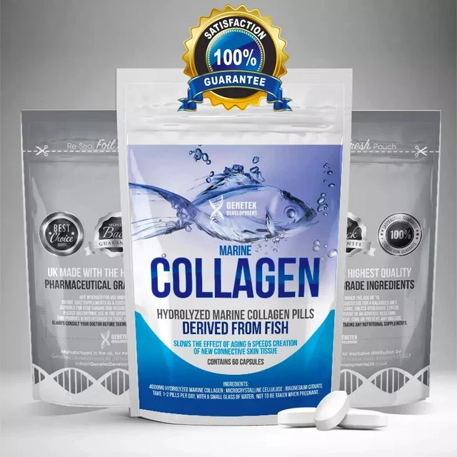 TYPE 1 FISH COLLAGEN MARINE Tablets, Skin, Anti-Ageing, Tissue & Joints ...