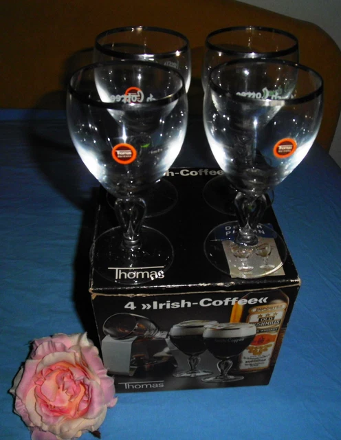 THOMAS IRISH COFFEE Gläser Set +Original Rezept Made in Germany 4 ...