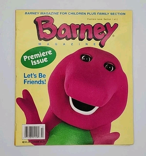 BARNEY MAGAZINE PREMIERE Issue Section 1 of 2 1994 Let's Be Friends £18 ...