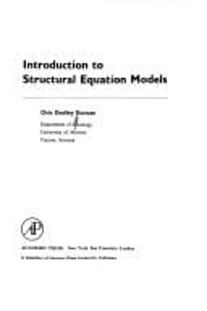 INTRODUCTION TO ESTRUCTURAL Ecuación Modelos Tapa Dura Otis Dudley EUR 4,23 - PicClick IT