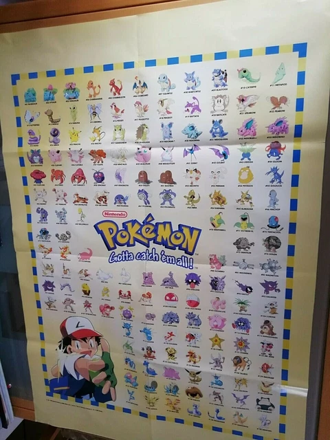 Original 150 Pokemon Poster