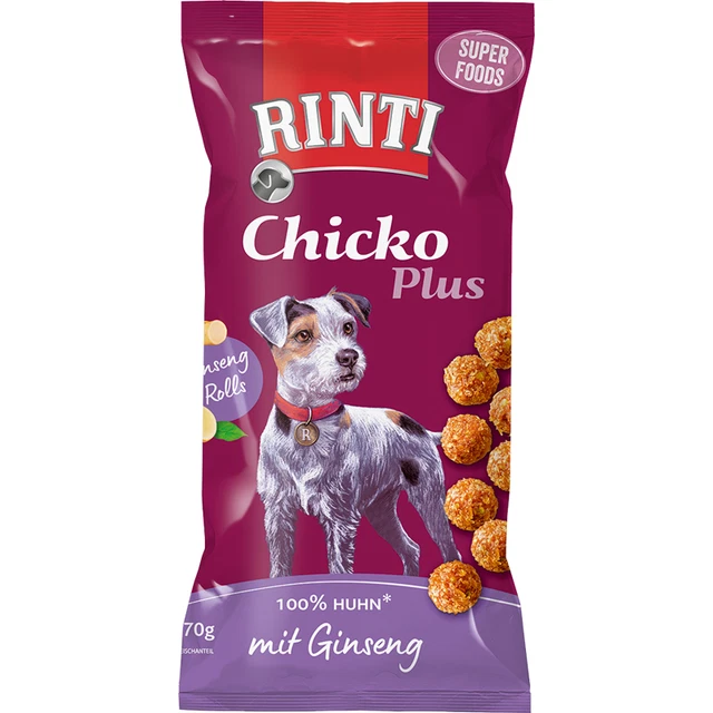 RINTI COLLATIONS CHICKO Plus Superfoods Avec Poulet Ginseng 16x 70g EUR ...