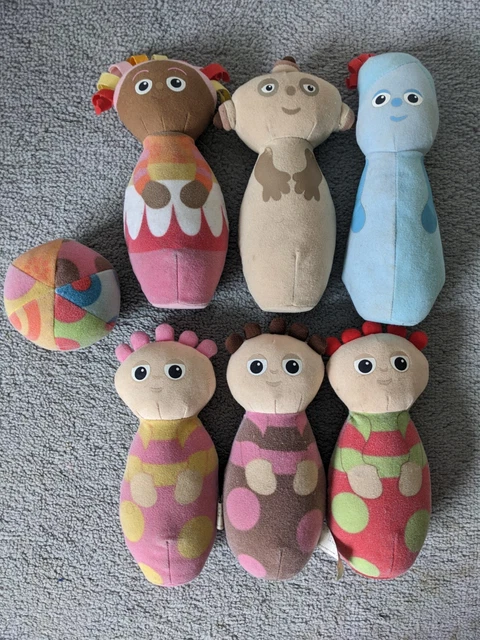 CBEEBIES IN THE Night Garden 6 Characters + Ball Soft Toy Skittles ...