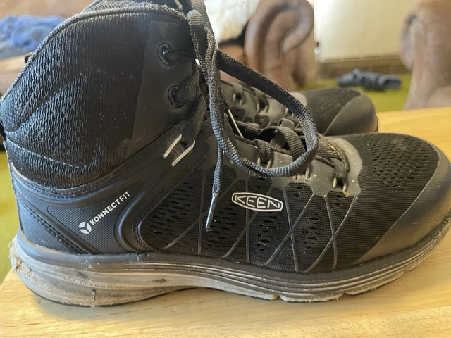 KEEN UTILITY VISTA Energy Mid Work Boot Men’s Size 8D Black Hard Toe £ ...