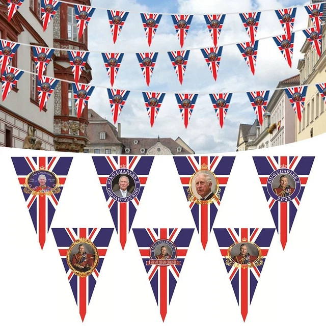 UNION JACK KING Charles Coronation Flag Coronation Bunting Party ...