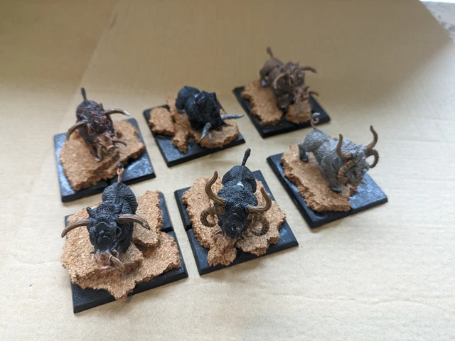 WARHAMMER THE OLD World Beastmen Tuskgor/Razorgor Herd Models X6 £25.00 ...