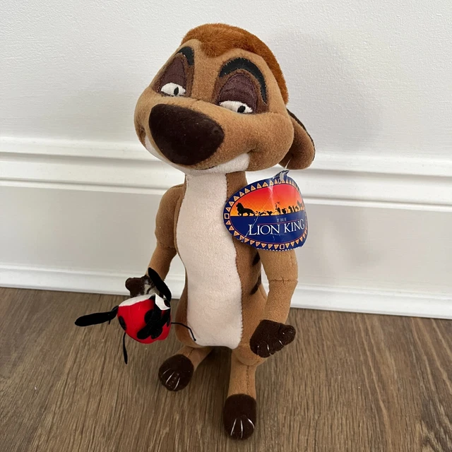 VINTAGE TIMON PLUSH Toy Brown The Lion King Walt Disney Soft Lady Bug ...