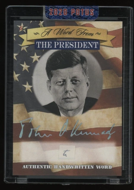 2020 A WORD From The President John F. Kennedy relique manuscrite EUR 0,93 - PicClick FR