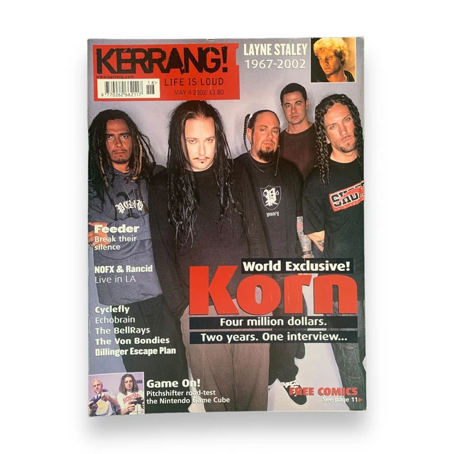 KERRANG MAGAZINE ISSUE 902 Korn Feeder Layne Staley Tribute Pitchshifter £5.99 - PicClick UK