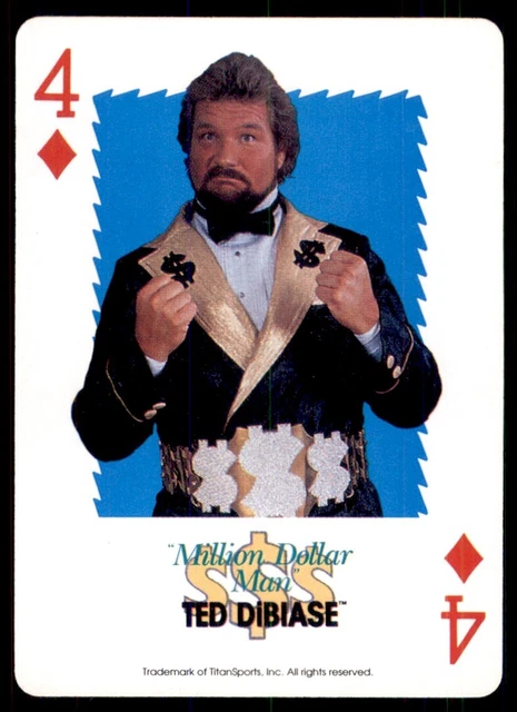 1991 CARTES À jouer WWE/WWF Ted Dibiase "The Million Dollar Man" 4 of ...