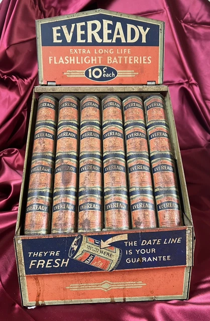 VINTAGE EVEREADY TIN Lithograph Store Counter Display £232.26 - PicClick UK