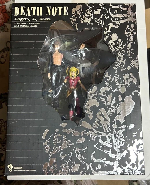 FIGURINE DEATH NOTE Light Yagami Misa Amane L blanc et noir Box Limited ...