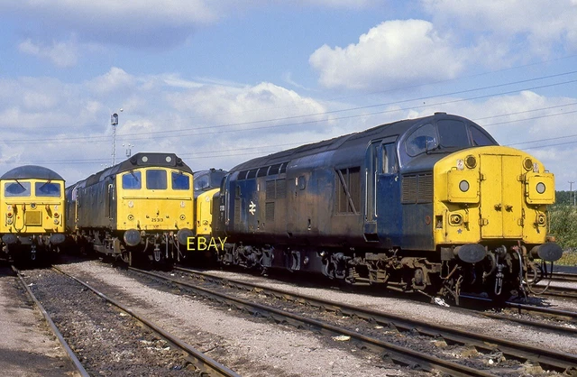 ORIGINAL 35MM SLIDE BR locos 37008, 25313, 56004 at Tinsley +rights for ...
