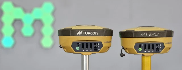 TOPCON DOUBLE HYPER V GPS Gnss Glonass Base & Rover Rtk Récepteurs UHF2 ...